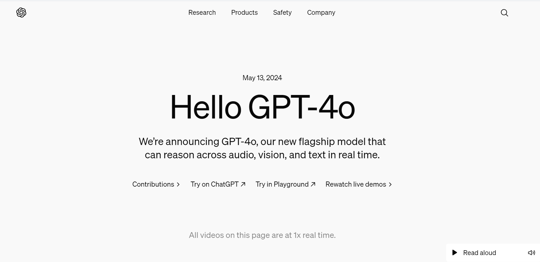 OpenAI launches GPT-4o for Free, CEO Sam Altman says "AI from movies"